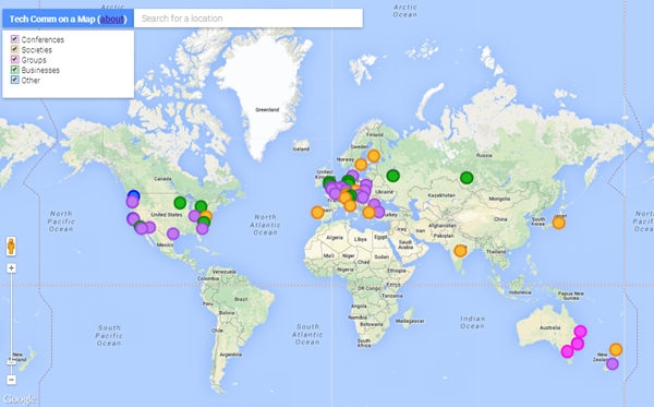 Tech Comm on a Map is Crowdsourced and Interactive
